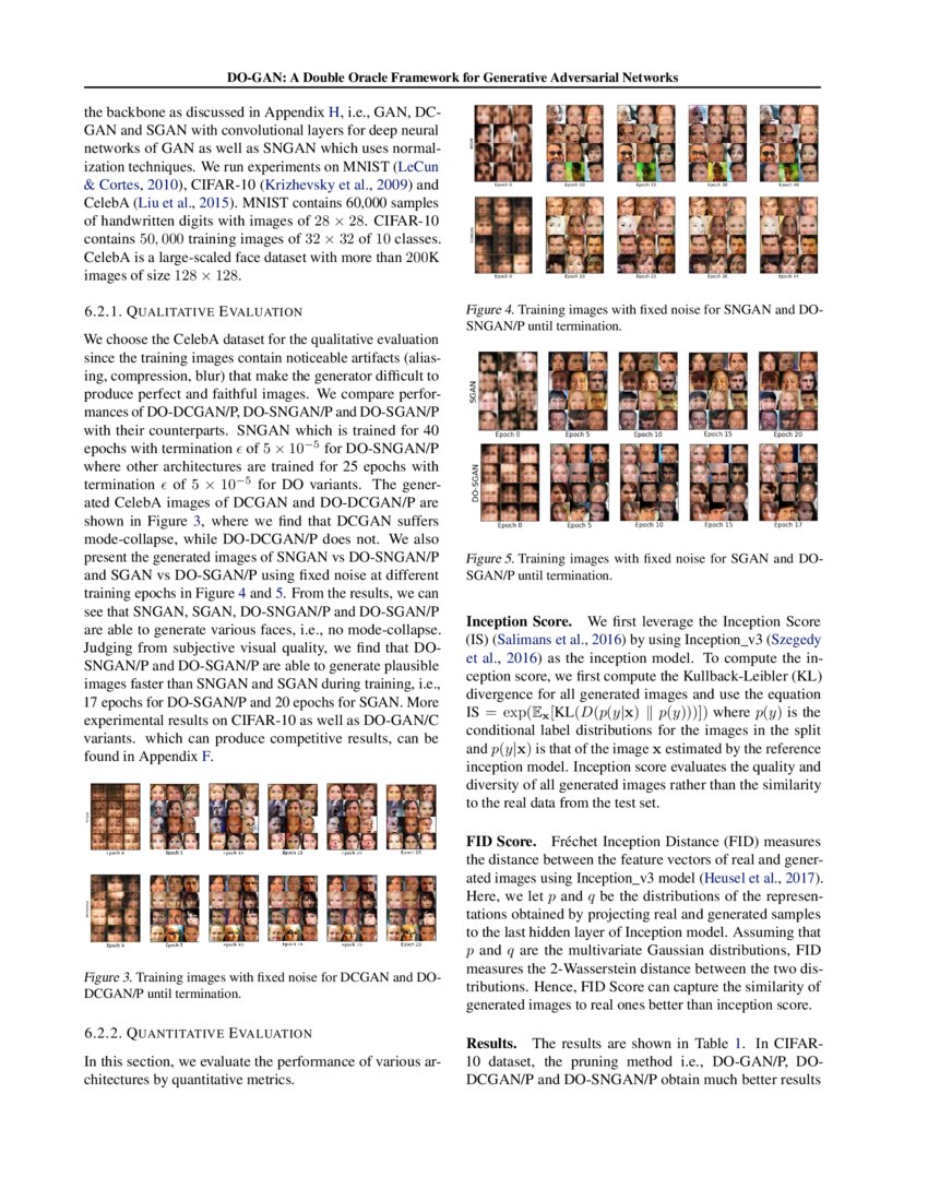 Do Gan A Double Oracle Framework For Generative Adversarial Networks Deepai