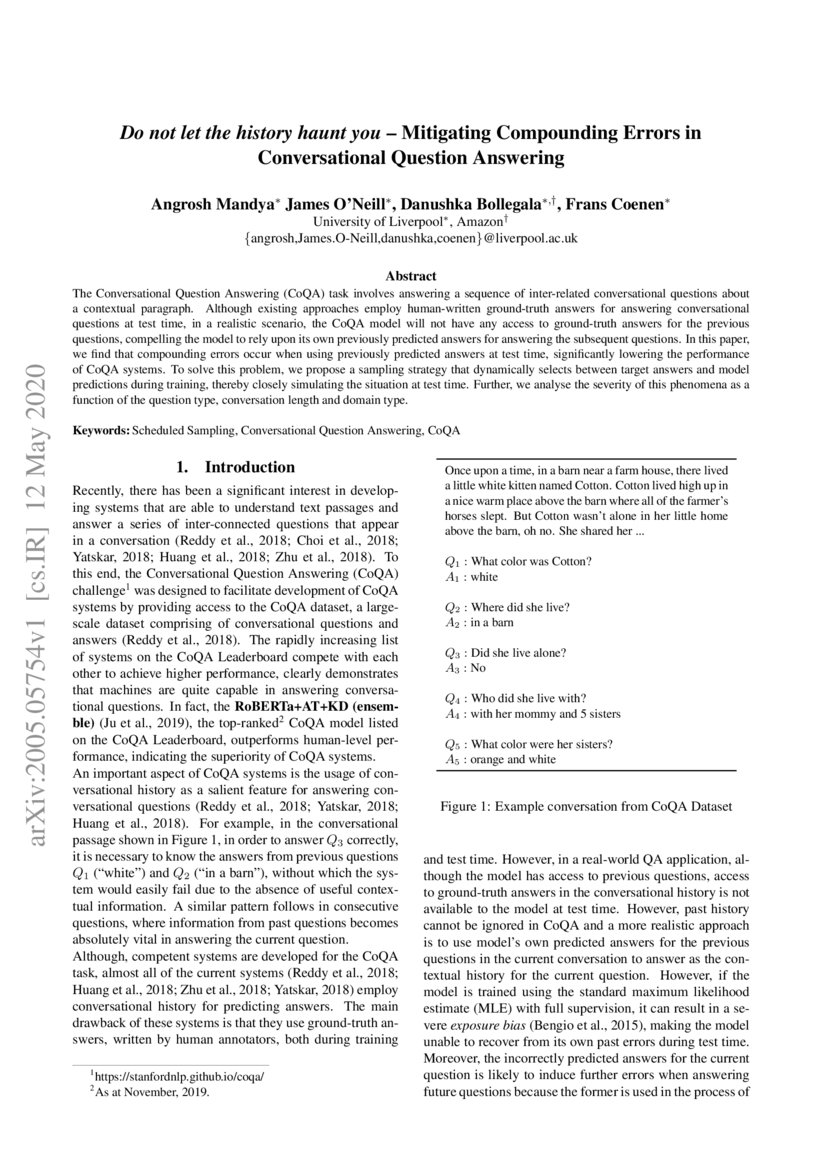 Do not let the history haunt you – Mitigating Compounding Errors in ...