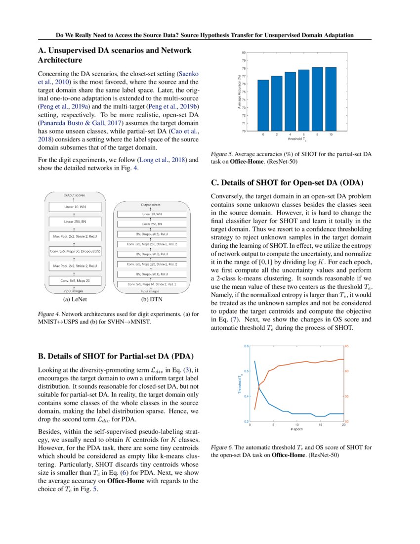 Do We Really Need to Access the Source Data? Source Hypothesis Transfer for Unsupervised Domain ...