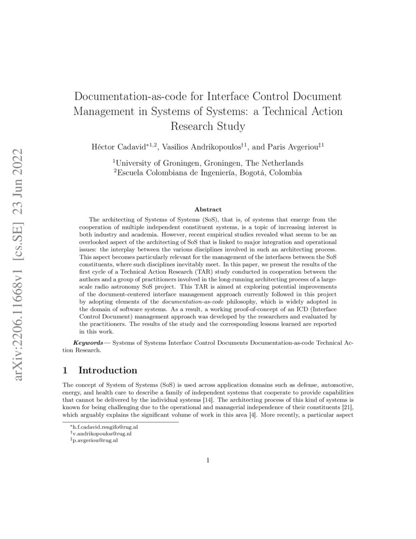 Documentation-as-code for Interface Control Document Management in ...