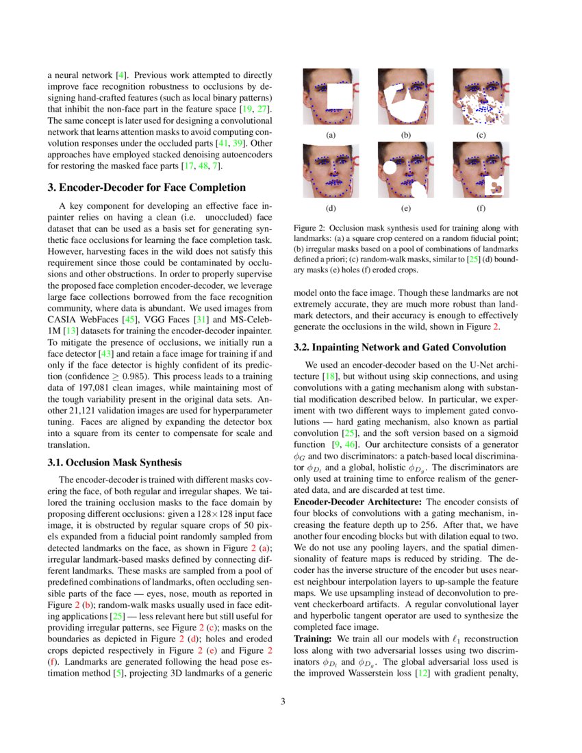 Does Generative Face Completion Help Face Recognition Deepai
