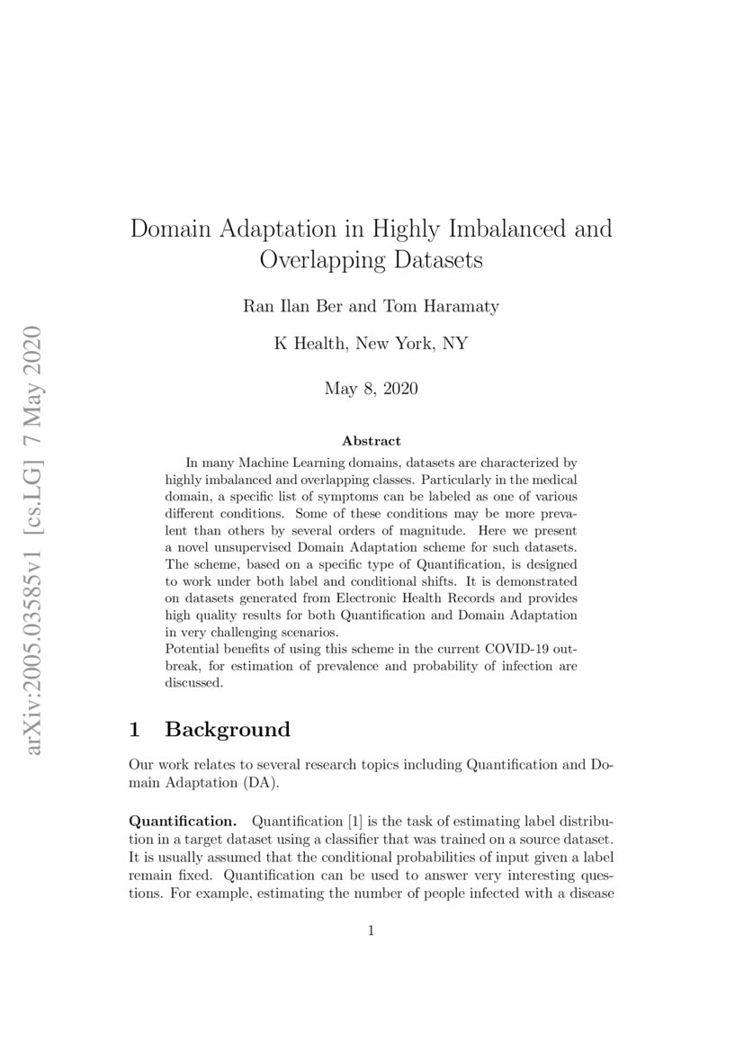 Domain Adaptation In Highly Imbalanced And Overlapping Datasets Deepai