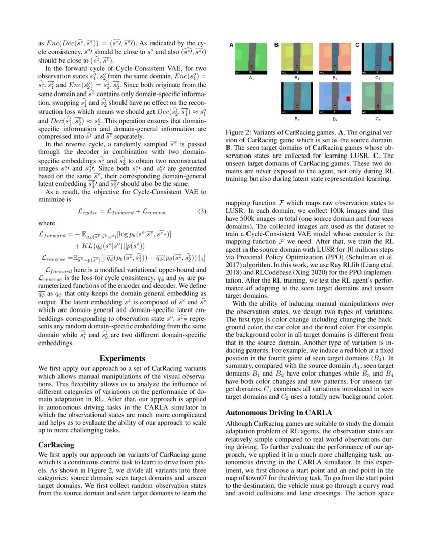 Domain Adaptation In Reinforcement Learning Via Latent Unified State Representation Deepai