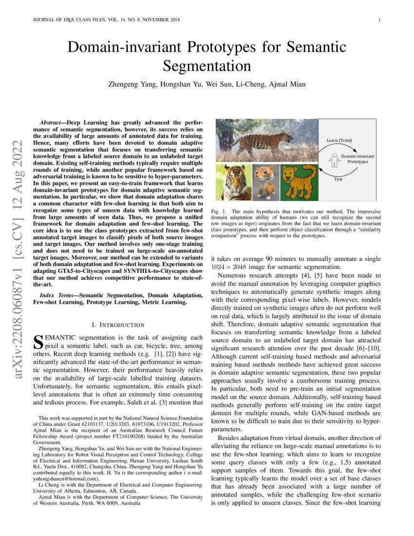 Domain-invariant Prototypes for Semantic Segmentation | DeepAI