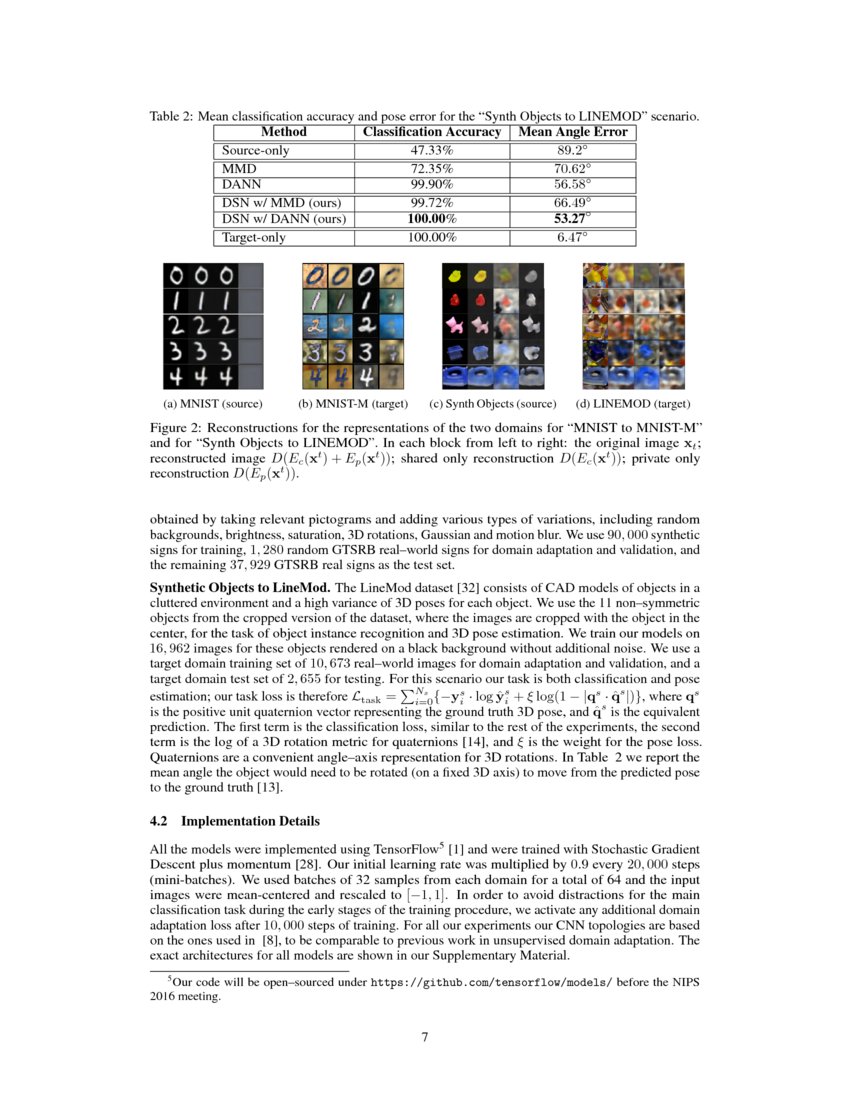Domain Separation Networks | DeepAI