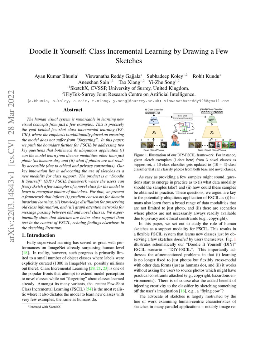 Doodle It Yourself: Class Incremental Learning by Drawing a Few ...