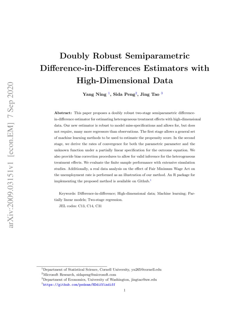 Doubly Robust Semiparametric Difference In Differences Estimators With