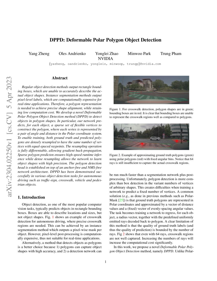 DPPD: Deformable Polar Polygon Object Detection | DeepAI