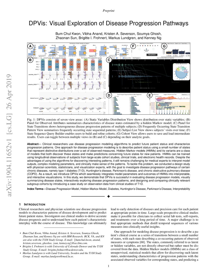 DPVis: Visual Exploration of Disease Progression Pathways | DeepAI