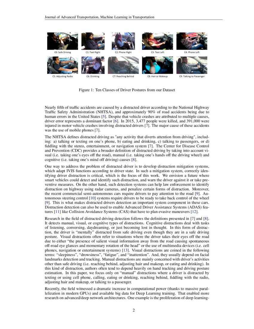 Driver Distraction Identification With An Ensemble Of Convolutional Neural Networks Deepai