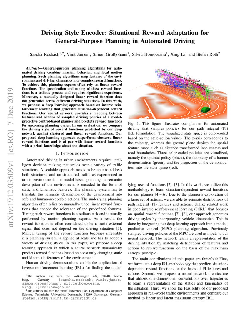 Driving Style Encoder: Situational Reward Adaptation for General ...