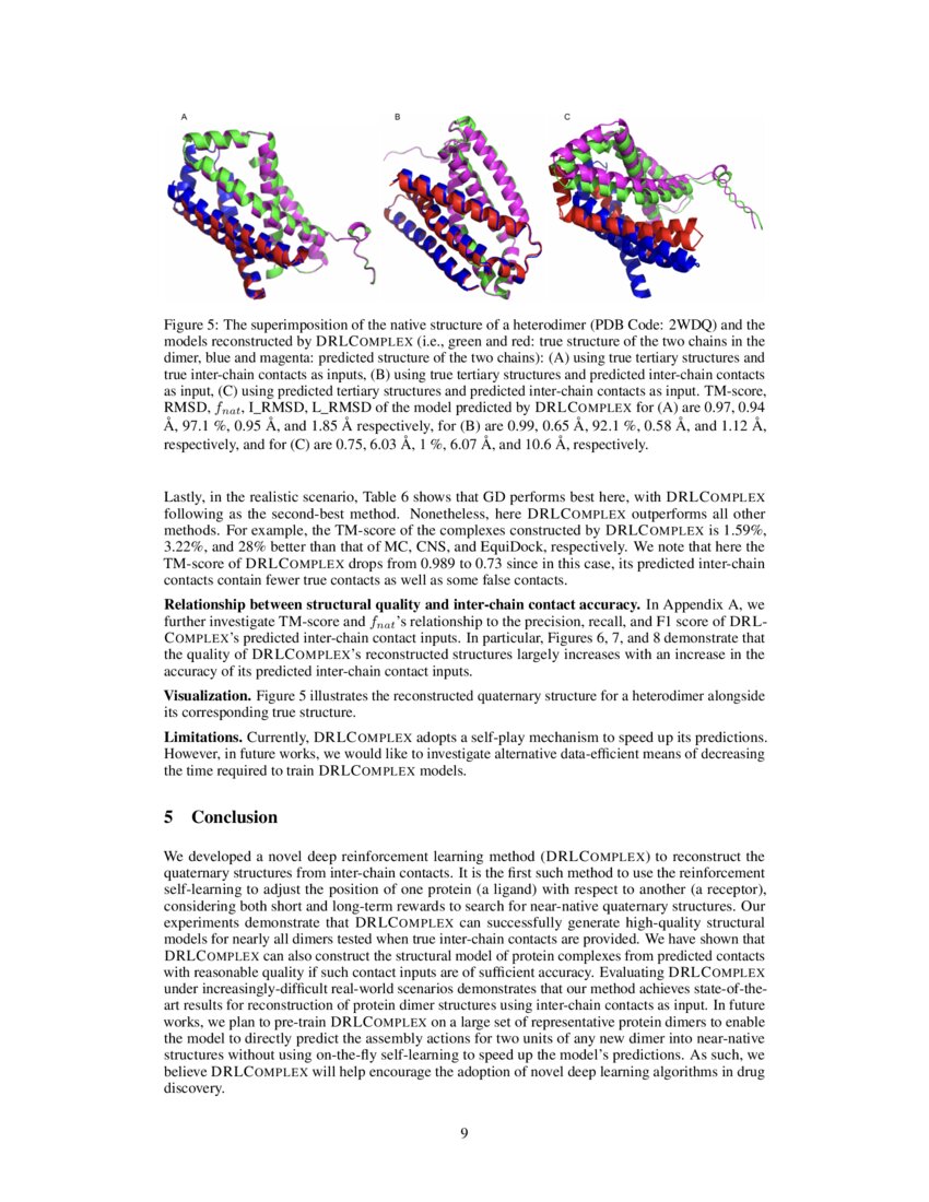 Drlcomplex Reconstruction Of Protein Quaternary Structures Using Deep Reinforcement Learning