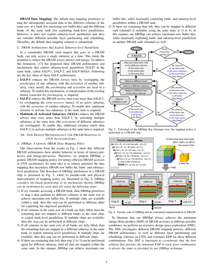 DRMap: A Generic DRAM Data Mapping Policy for Energy-Efficient Processing of Convolutional ...