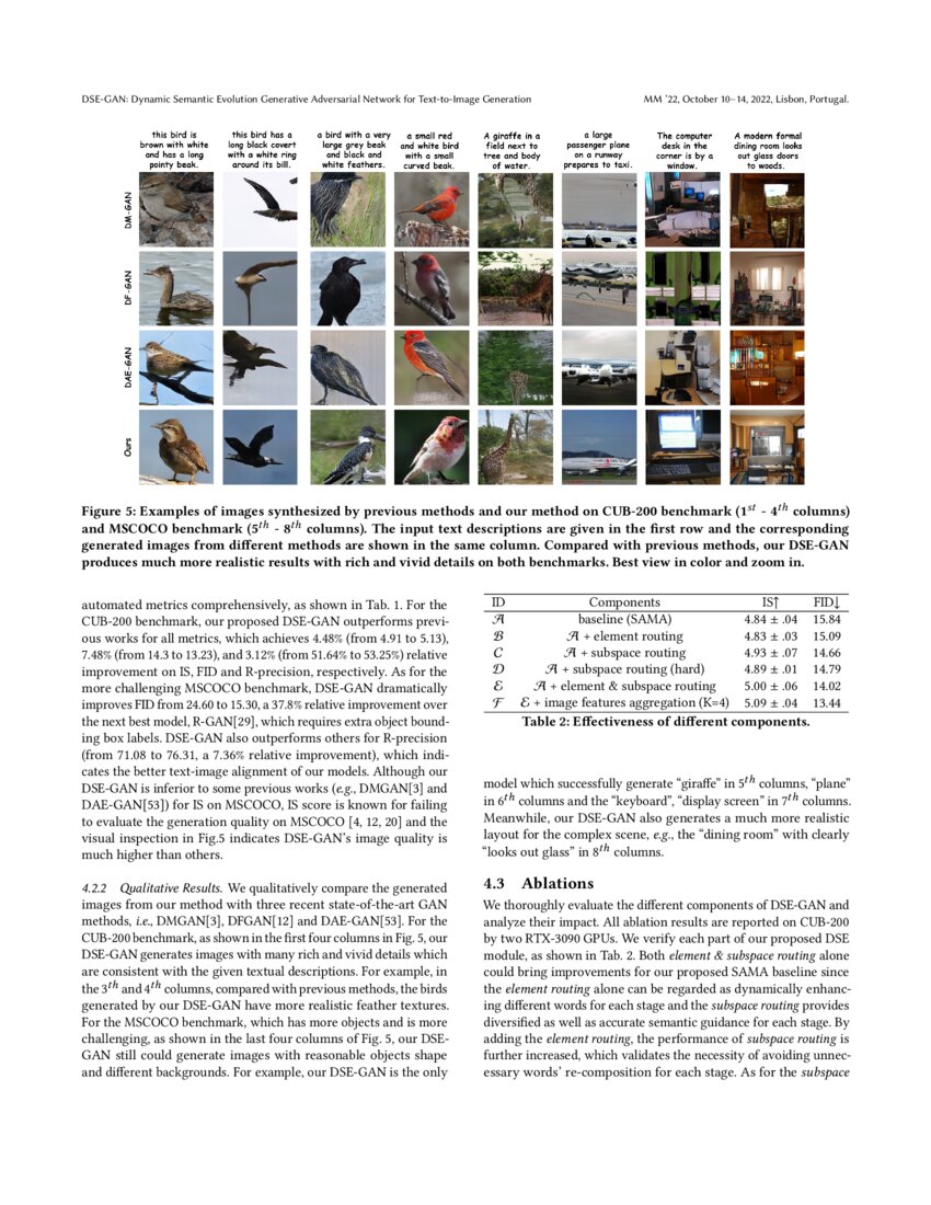 Dse Gan Dynamic Semantic Evolution Generative Adversarial Network For Text To Image Generation