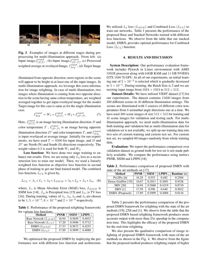 DSRN: an Efficient Deep Network for Image Relighting | DeepAI