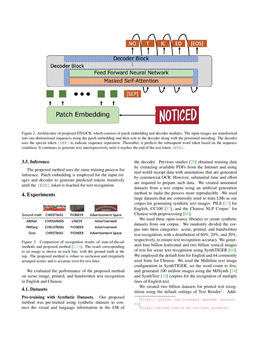 Dtrocr Decoder Only Transformer For Optical Character Recognition Deepai