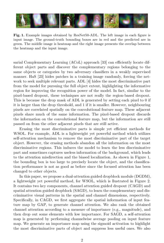 Dual-attention Guided Dropblock Module for Weakly Supervised Object Localization | DeepAI