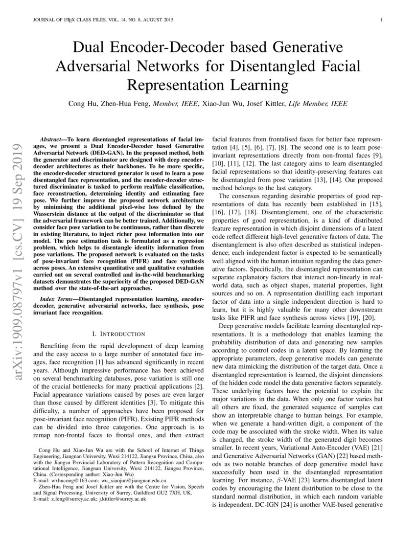 Dual Encoder-Decoder based Generative Adversarial Networks for ... Dual Encoder-Decoder based Generative Adversarial Networks for ...