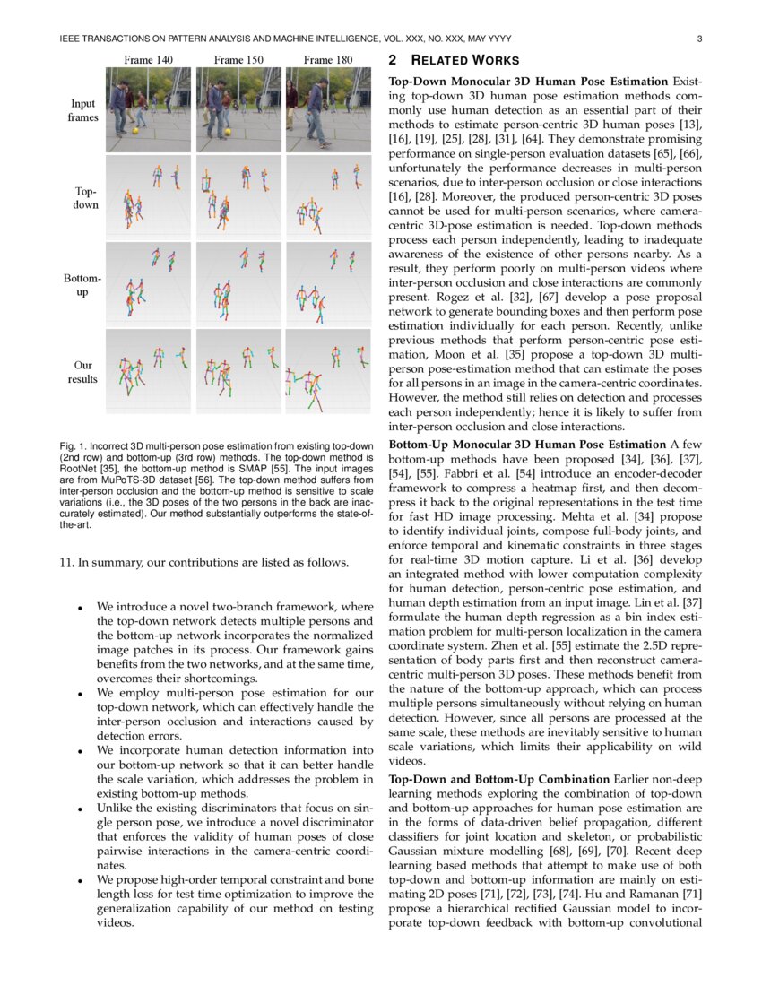 Dual Networks Based 3d Multi Person Pose Estimation From Monocular