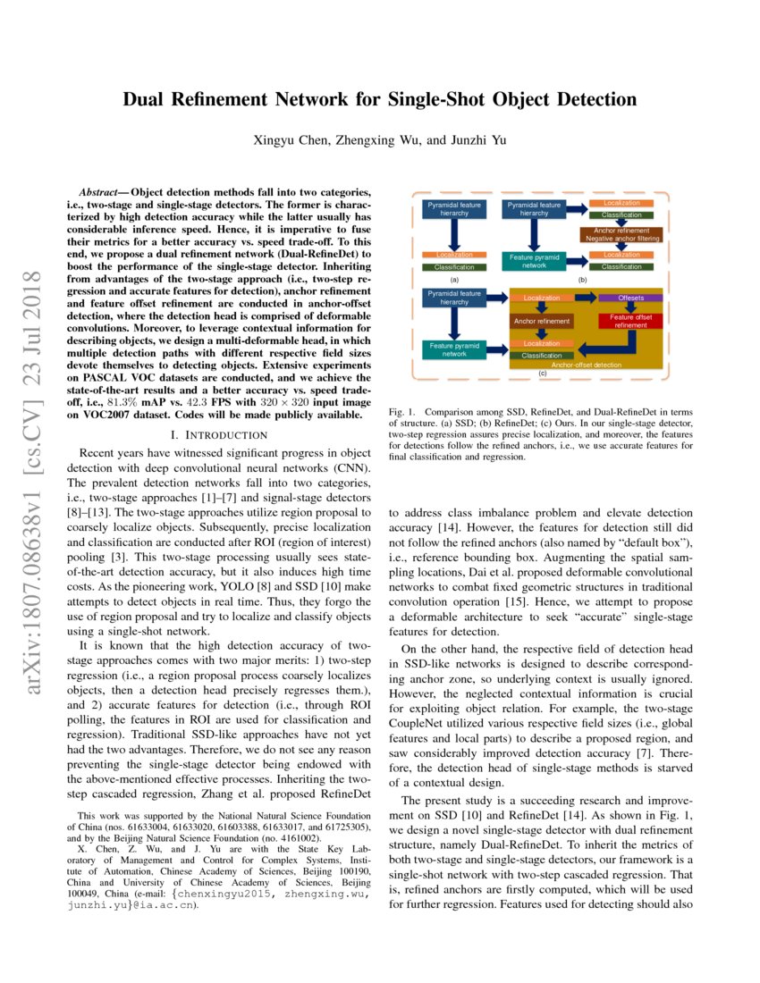 Dual Refinement Network for Single-Shot Object Detection | DeepAI
