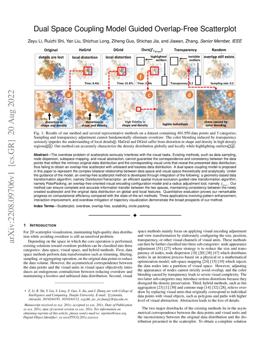 Dual Space Coupling Model Guided Overlap-Free Scatterplot | DeepAI