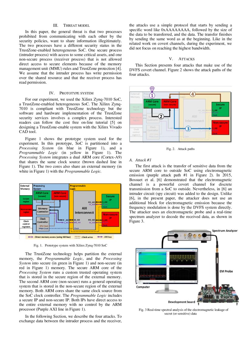 DVFS as a Security Failure of TrustZone-enabled Heterogeneous SoC | DeepAI