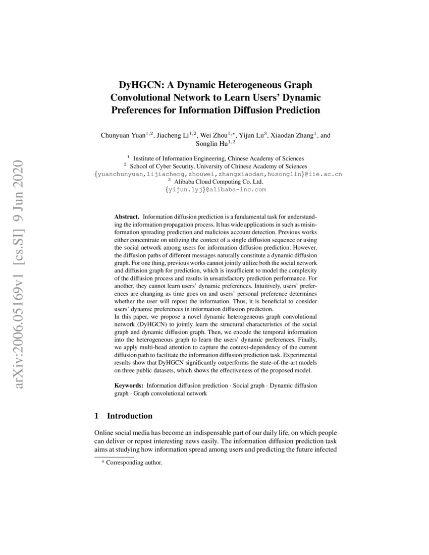 DyHGCN: A Dynamic Heterogeneous Graph Convolutional Network to Learn Users' Dynamic Preferences ...