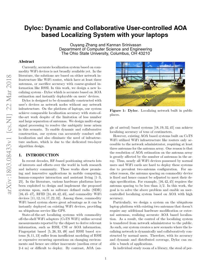 Dyloc Dynamic And Collaborative User Controlled Aoa Based Localizing System With Your Laptops