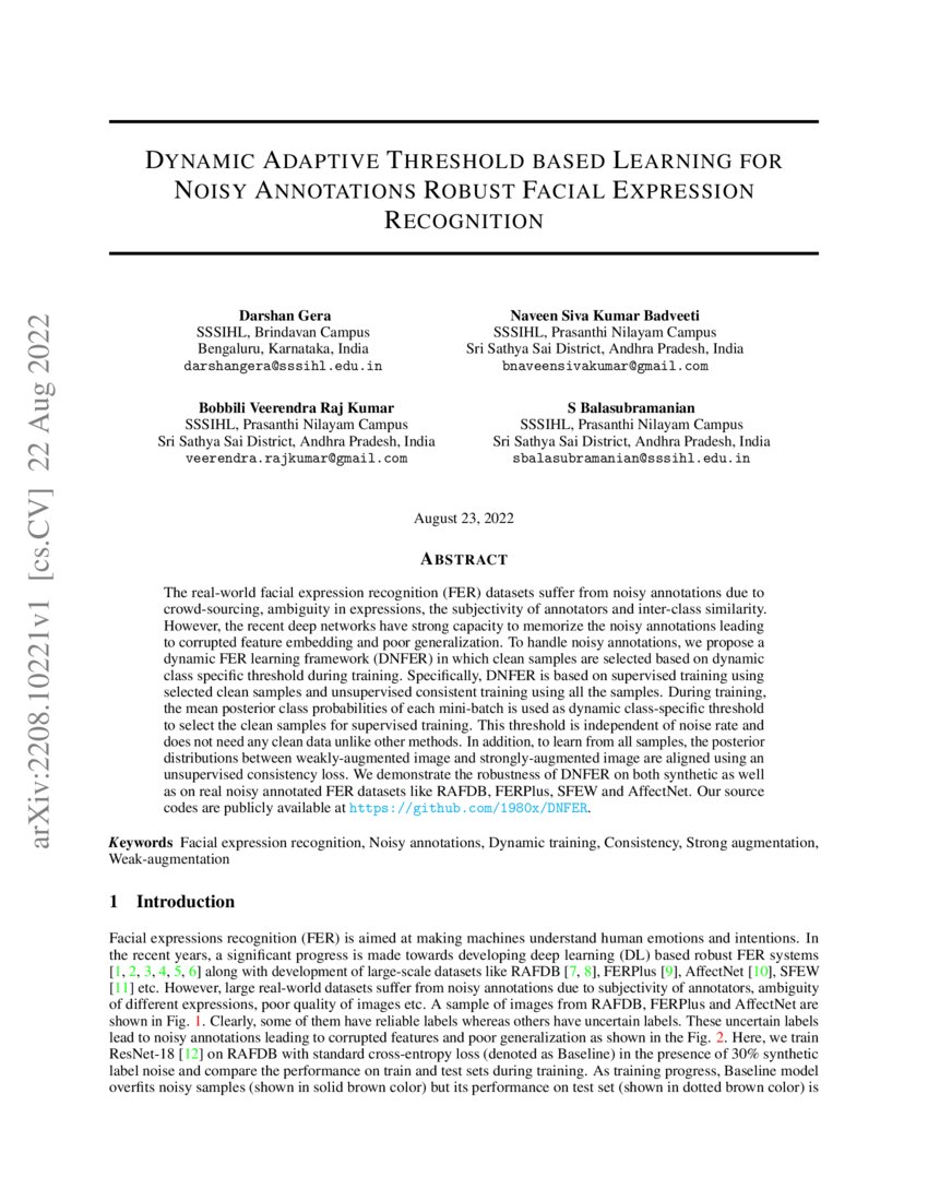 Dynamic Adaptive Threshold Based Learning For Noisy Annotations Robust