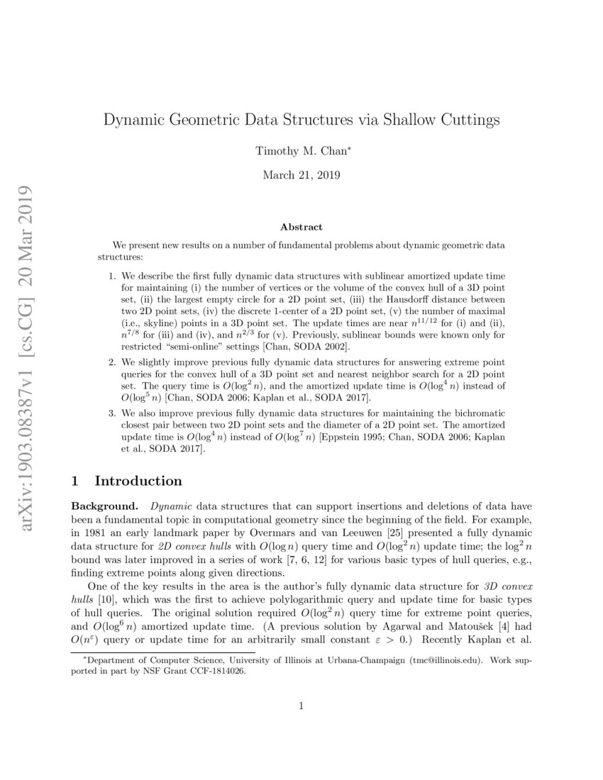Dynamic Geometric Data Structures via Shallow Cuttings | DeepAI