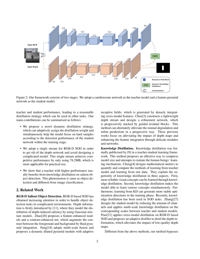 Dynamic Knowledge Distillation With A Single Stream Structure For Rgb
