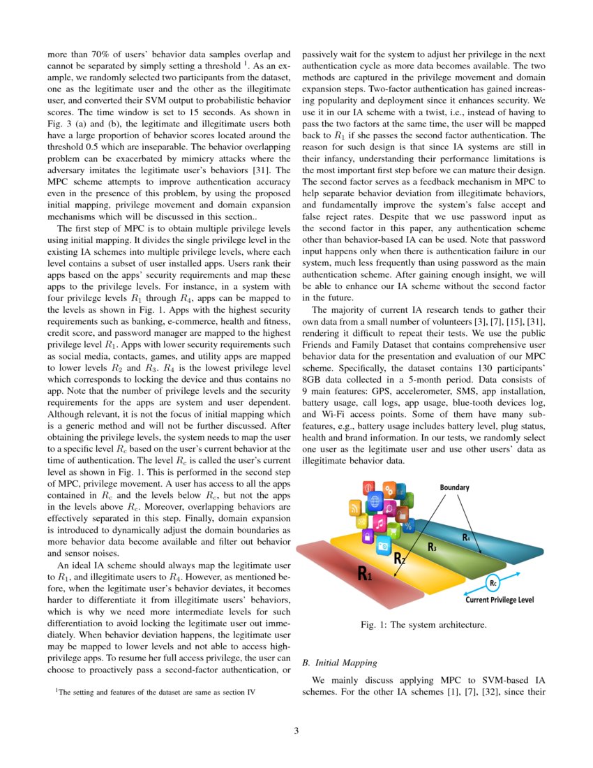 Dynamic Multi Level Privilege Control In Behavior Based Implicit Authentication Systems