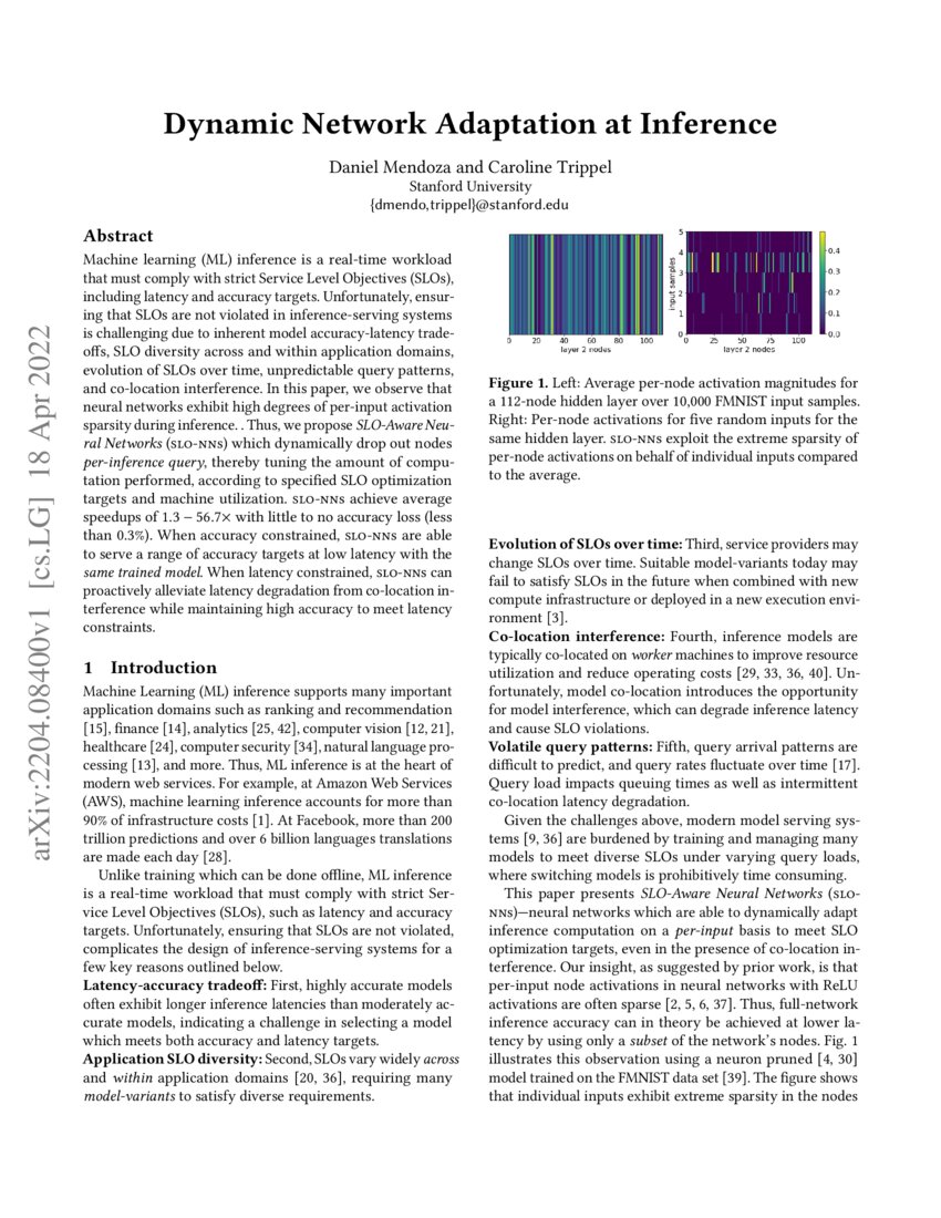 Dynamic Network Adaptation at Inference | DeepAI