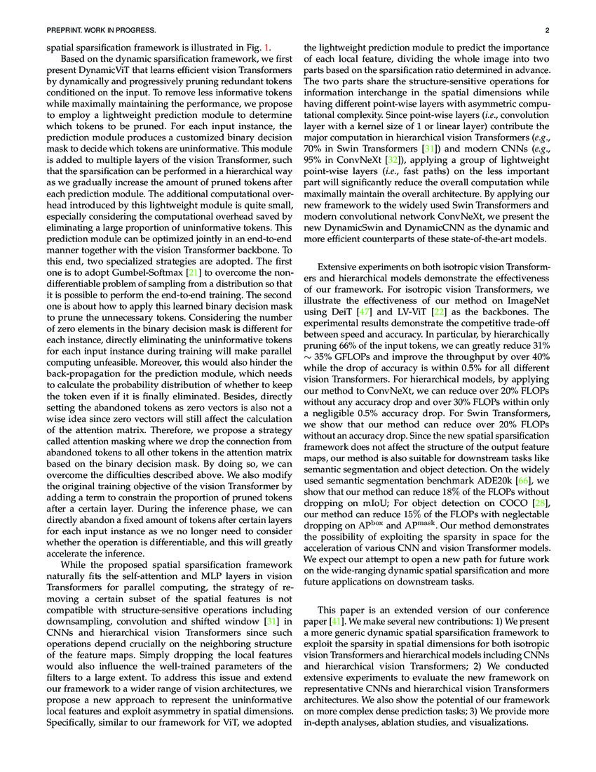 Dynamic Spatial Sparsification for Efficient Vision Transformers and Convolutional Neural ...