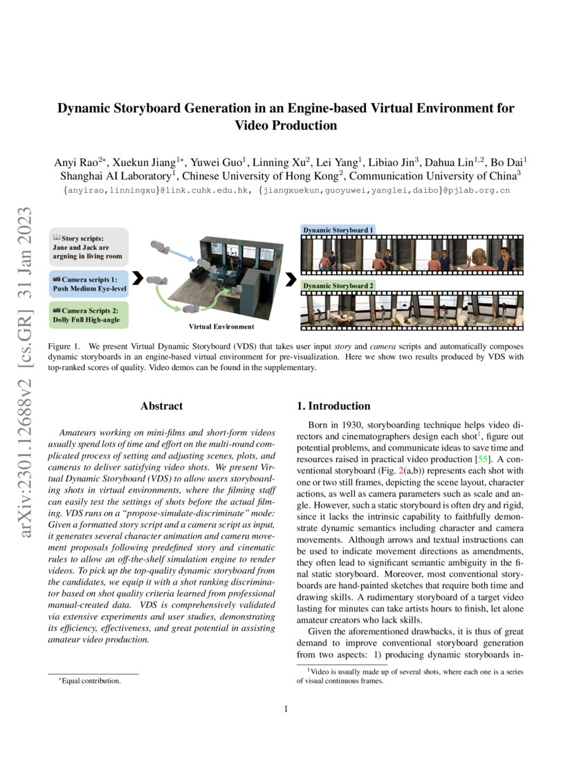 Dynamic Storyboard Generation in an Engine-based Virtual Environment ...