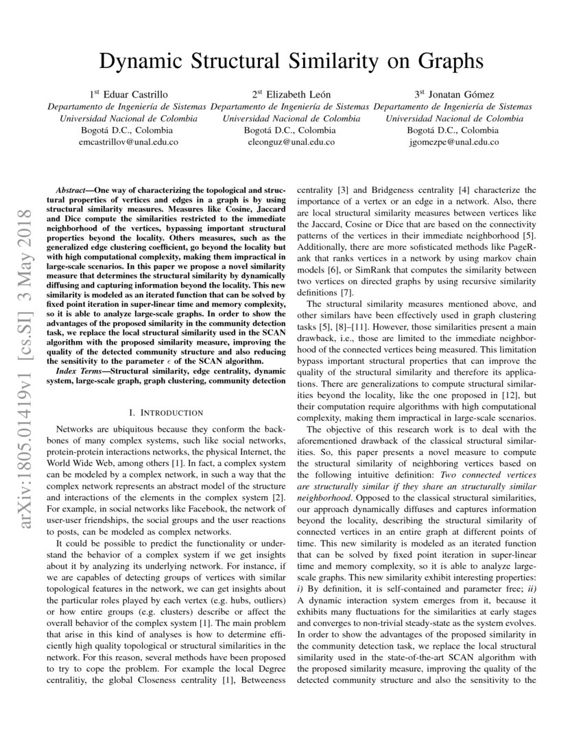 Dynamic Structural Similarity on Graphs | DeepAI