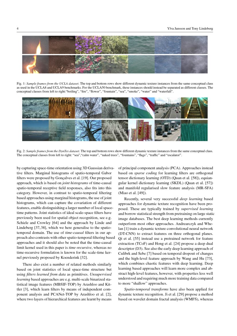 Dynamic Texture Recognition Using Time Causal And Time Recursive Spatio