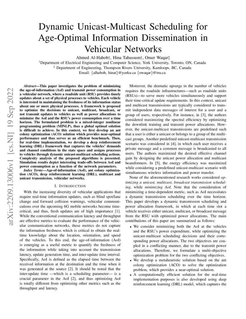 Dynamic Unicast Multicast Scheduling For Age Optimal Information Dissemination In Vehicular
