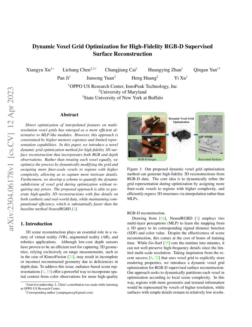 Dynamic Voxel Grid Optimization for High-Fidelity RGB-D Supervised ...