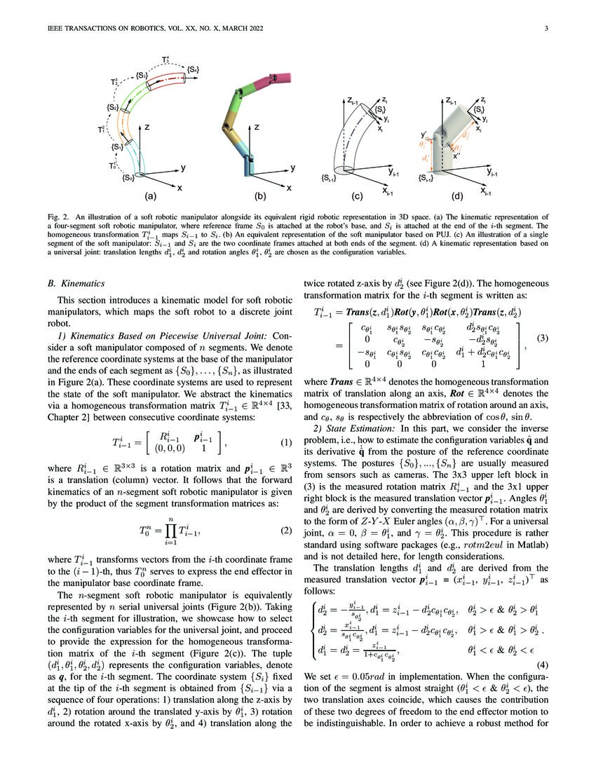 Dynamical Modeling And Control Of Soft Robots With Non Constant Curvature Deformation Deepai 