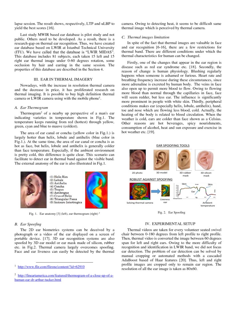 Ear Recognition With Score-Level Fusion Based On CMC In Long-Wave ...