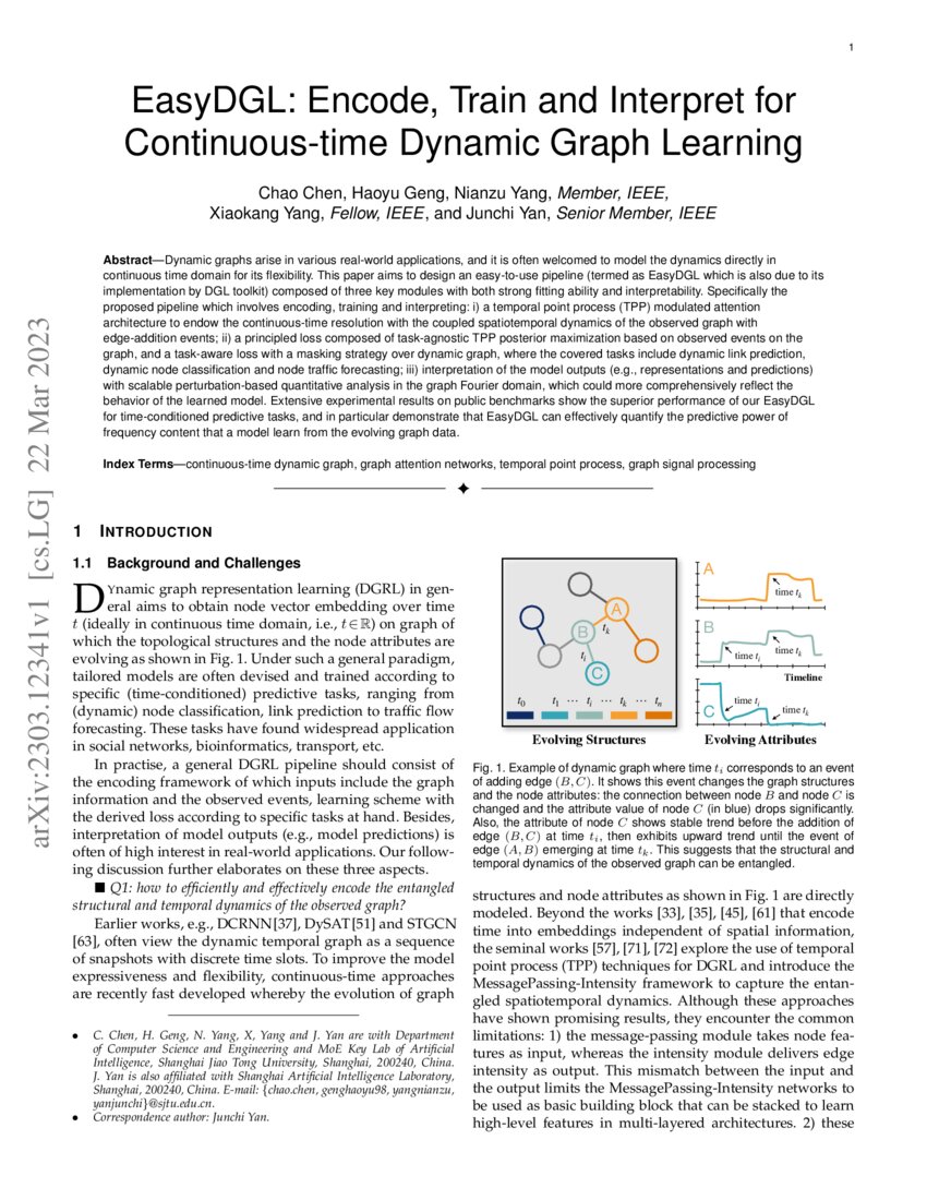 EasyDGL: Encode, Train and Interpret for Continuous-time Dynamic Graph Learning | DeepAI