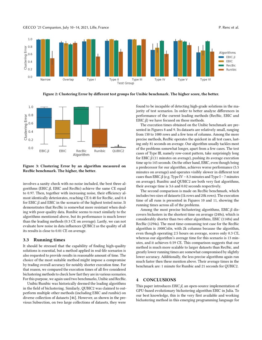 EBIC.JL – an Efficient Implementation of Evolutionary Biclustering Algorithm in Julia | DeepAI