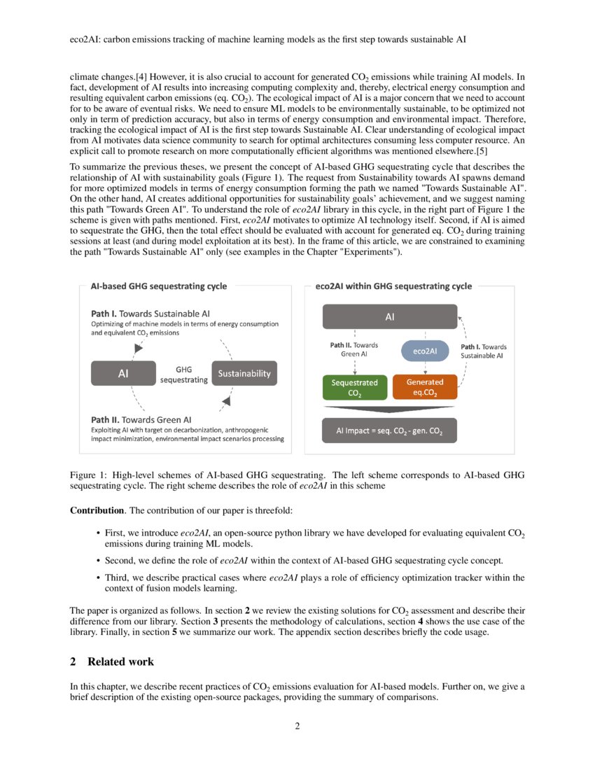 Eco2AI: carbon emissions tracking of machine learning models as the ...