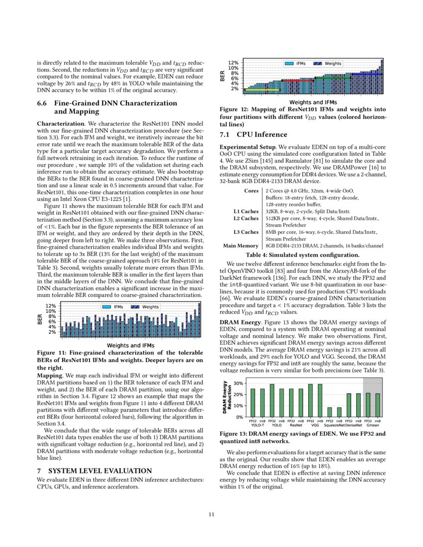 EDEN: Enabling Energy-Efficient, High-Performance Deep Neural Network Inference Using ...