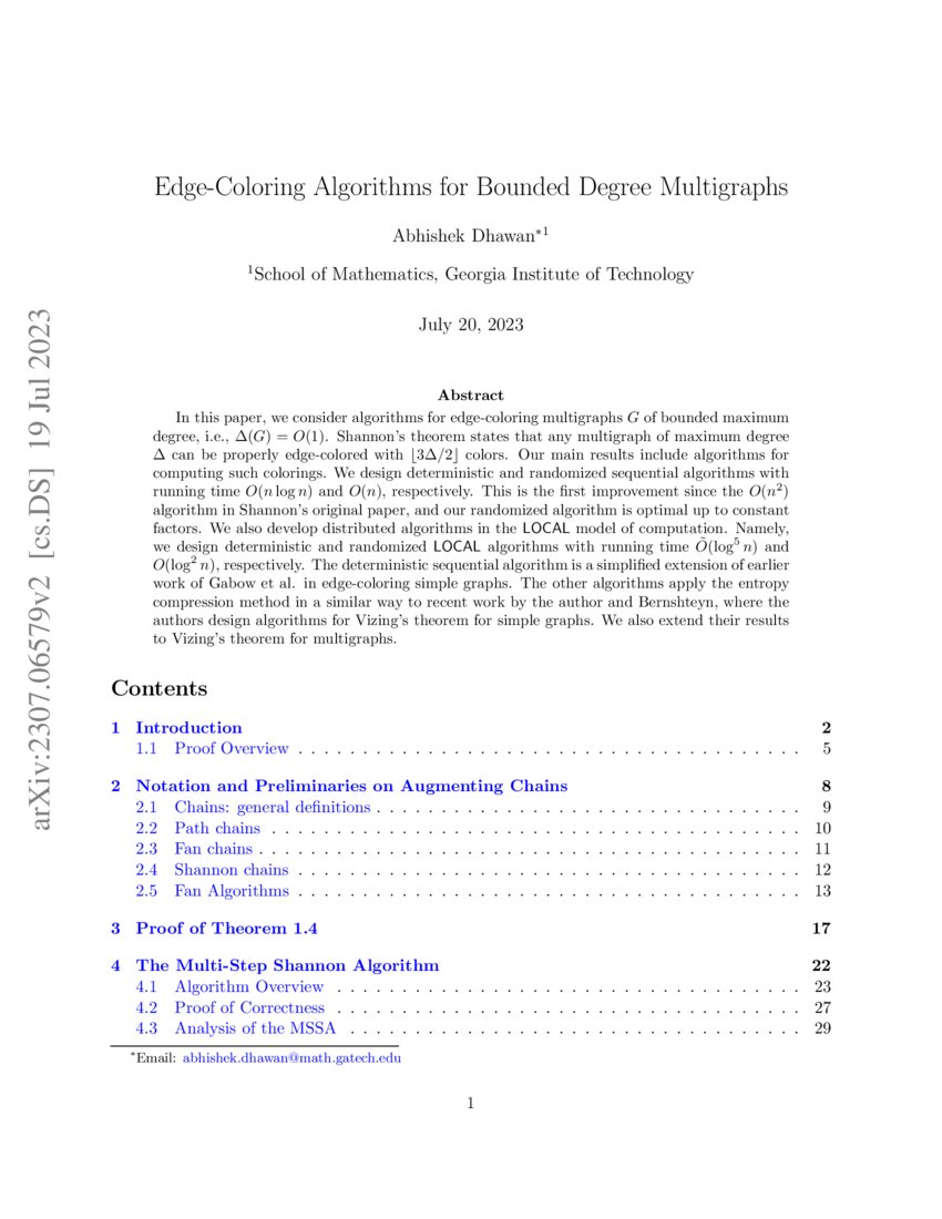 Edge Coloring Algorithms For Bounded Degree Multigraphs Deepai