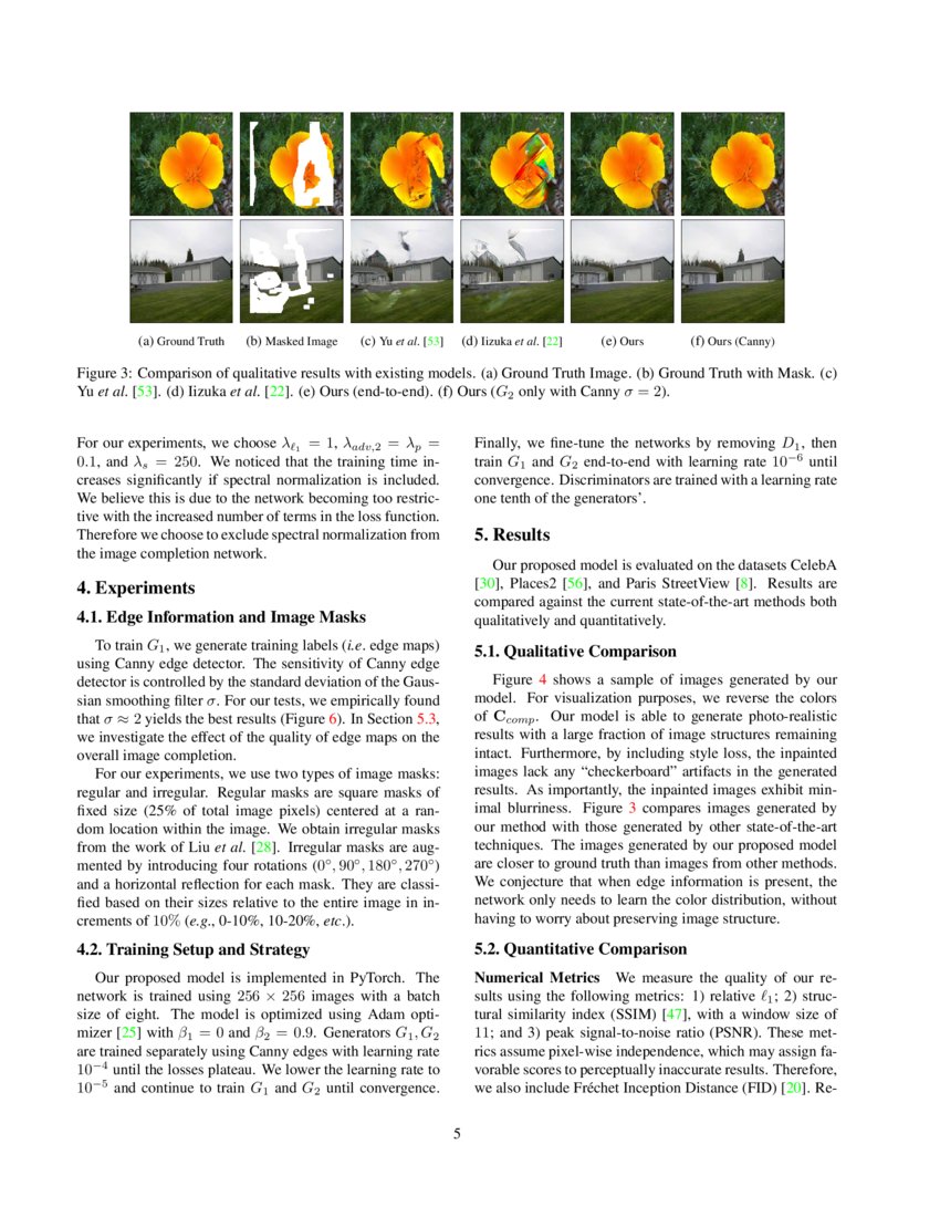 EdgeConnect: Generative Image Inpainting with Adversarial Edge Learning | DeepAI