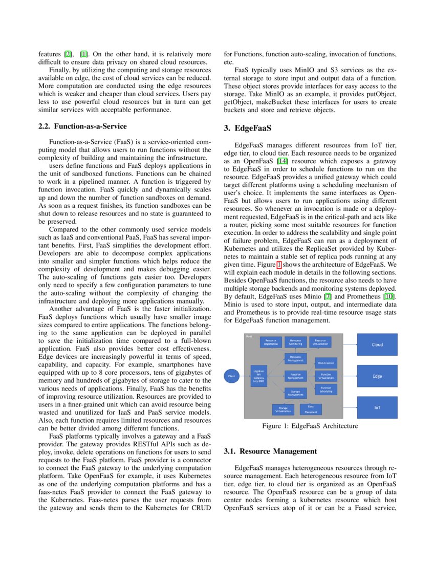 Edgefaas A Function Based Framework For Edge Computing Deepai