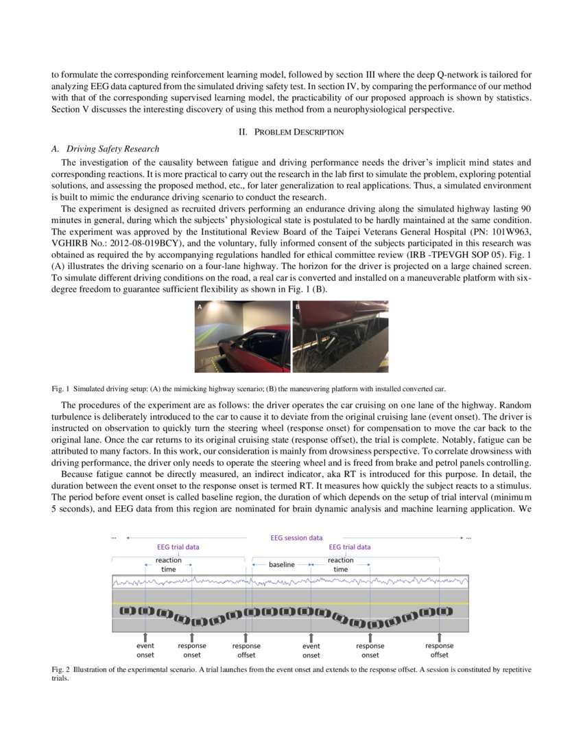 EEG-based Drowsiness Estimation for Driving Safety using Deep Q-Learning | DeepAI
