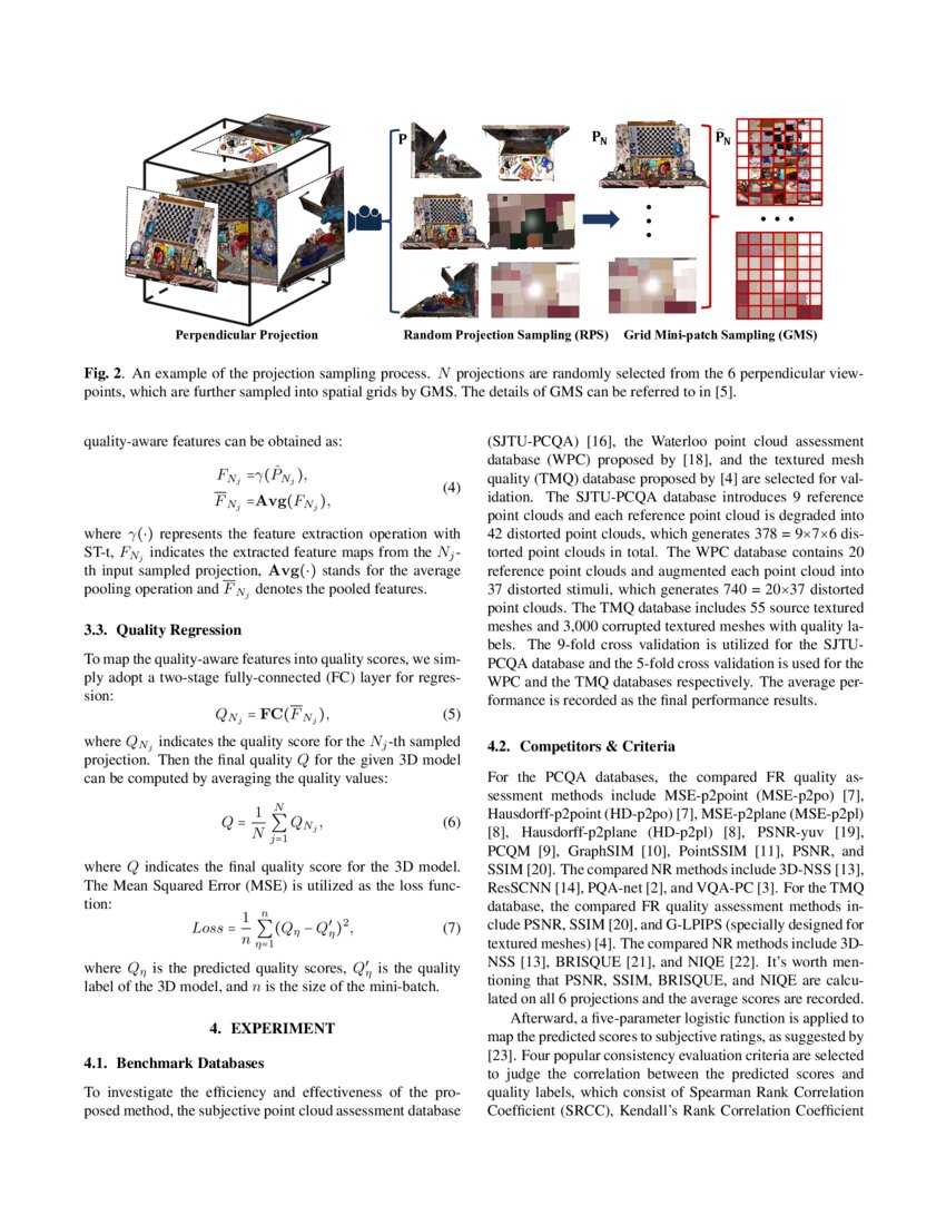 EEP-3DQA: Efficient and Effective Projection-based 3D Model Quality Assessment | DeepAI